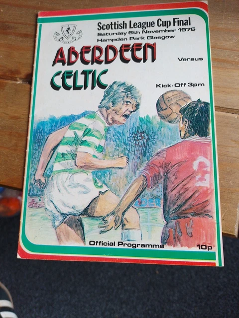 ABERDEEN V CELTIC Scottish Lge Cup Final programme 6-11-1976. $5.68 ...