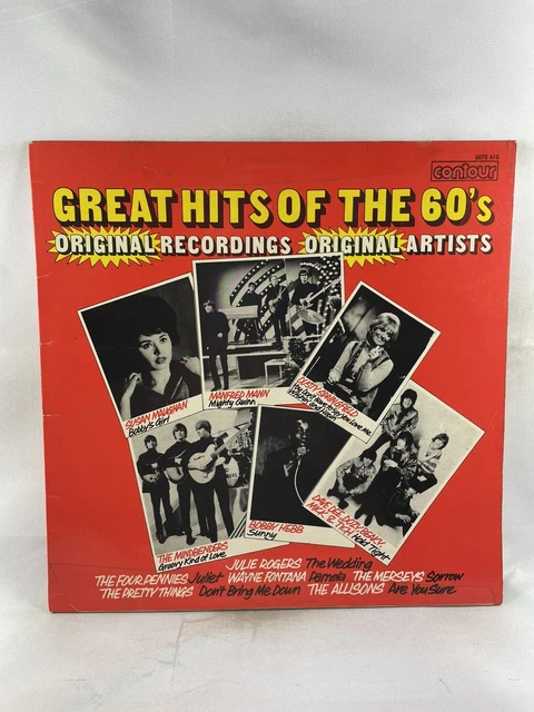 GREAT HITS OF The 60s Original Recordings Original Artists 12” Lp Vinyl ...