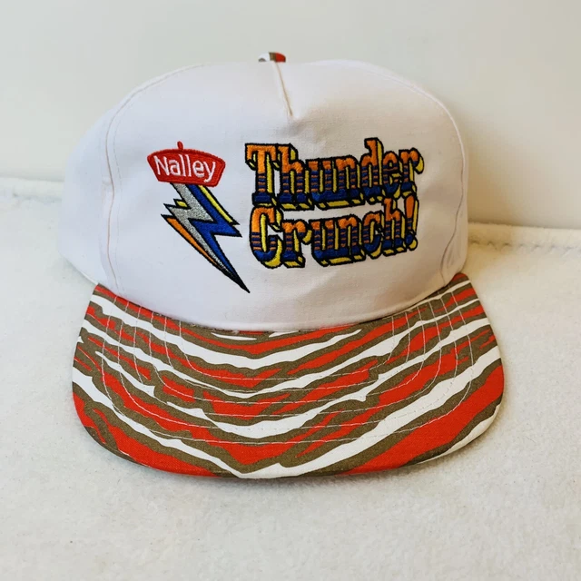 VINTAGE 80S NALLEY Thunder Crunch Potato Chips Hat Cap Zubaz Zebra ...