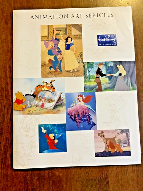 WALT DISNEY ANIMATION Art Sericels Catalog Book WDAA Sales Brochure 25 ...