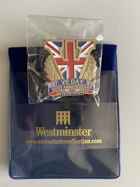 WESTMINSTER OFFICIAL VE Day 80th Anniversary Collector New Pin Badge ...