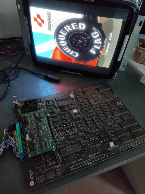 CHEQUERED FLAG (KONAMI gx) JAMMA ARCADE PCB ORIGINAL Cod. SC1-11-3 EUR ...