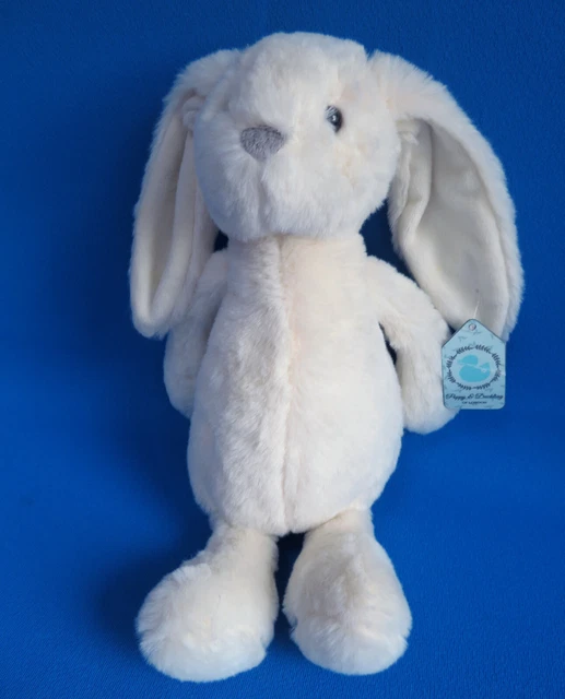CREAM WHITE PLUSH BUNNY RABBIT 12" soft toy comforter POPPY & DUCKLING ...