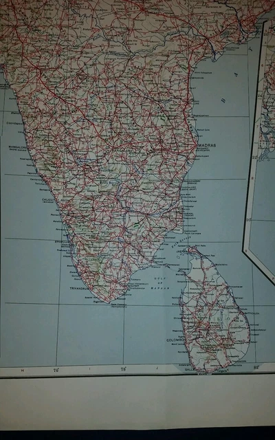 1944 US ARMY Map "Road Map of India" AMS 5206 £158.07 - PicClick UK