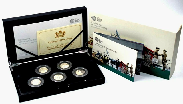 2019 UK CELEBRATING 50 Years of the 50p British Military Silver Proof ...