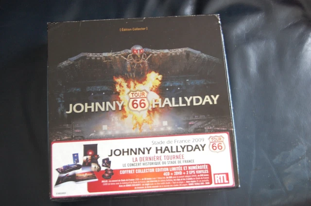 COFFRET ROUTE 66 Stade France 2009 Johnny Hallyday Ed 4Cd / 2 Dvd / 2 ...