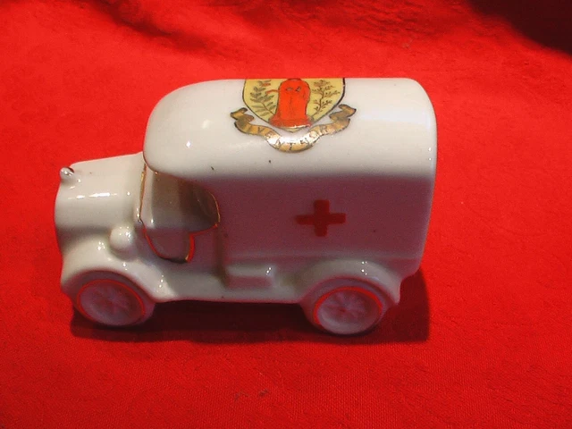 WW1 SWAN CRESTED China Small Ambulance Ventnor Isle Of Wight Crest £14. ...