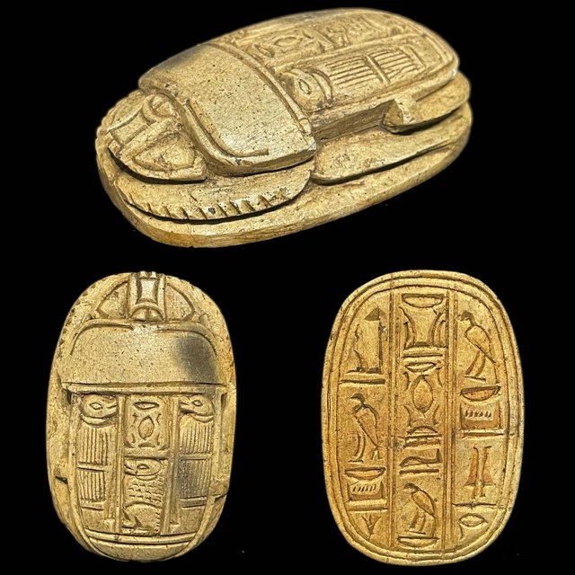 ANCIENT EGYPTIAN HIEROGLYPHIC SCARAB BEETLE, 664 - 332bc, (2) £0.99 ...