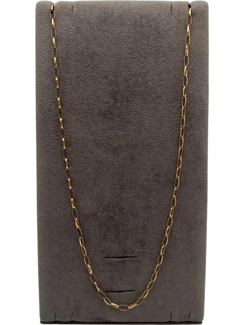 9CT YELLOW GOLD Fine Belcher Chain Long Necklace Hallmarked 375 51cm 2 ...