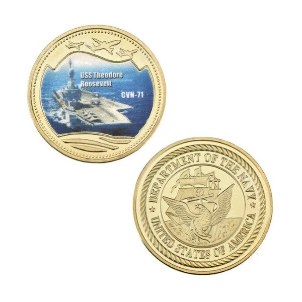 U.S. NAVY AIRCRAFT Carrier | USS Theodore Roosevelt CVN-71 | Gold ...