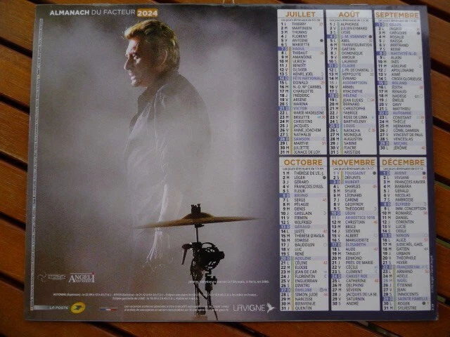 CALENDRIER FACTEUR &JOHNNY Hallyday" Année 2024 EUR 8,50 - PicClick FR