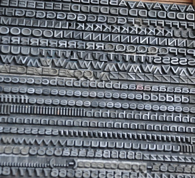 POLICE DE CARACTÈRES GROTESK 16 plomb lettres typographie imprimerie ...