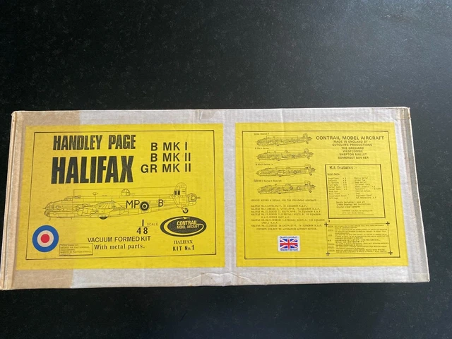 MAQUETTE AVION HALIFAX 1/48 - très rare - de Contrail Model Aircraft ...