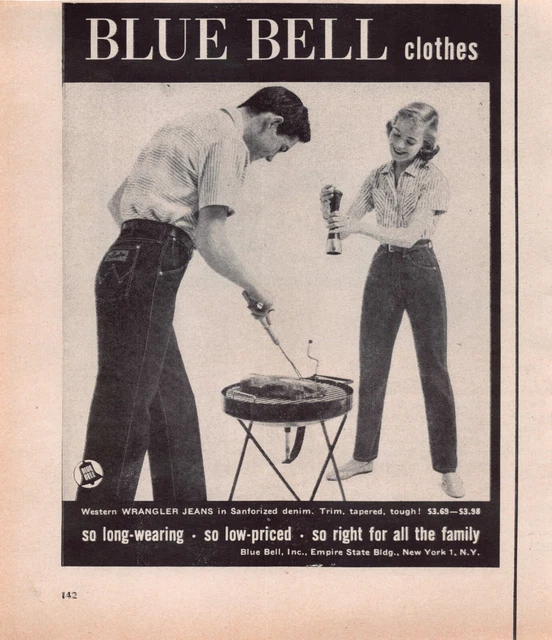BLUE BELL CLOTHES Happy Grilling Wrangler Jeans Sanforized Vintage ...