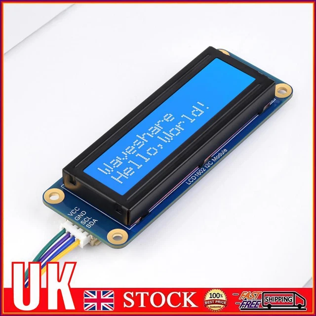 3.3V/5V LCD I2C Communication Module 16x2 Characters LCD Module Blue ...