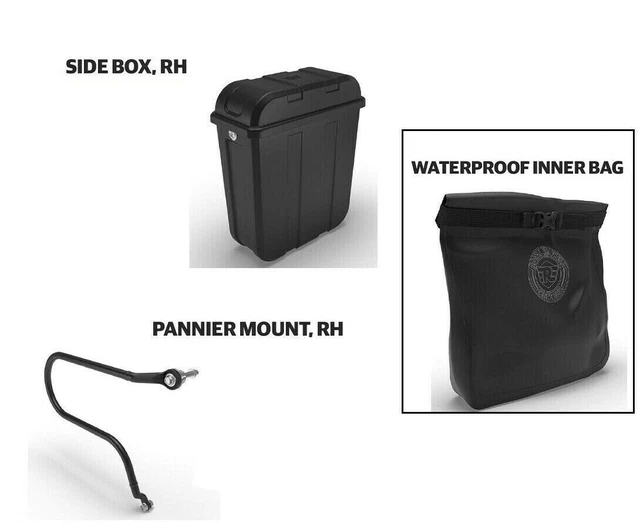 FOR ROYAL ENFIELD Meteor 350 cc Side Box RH & Mount Kit Waterproof ...