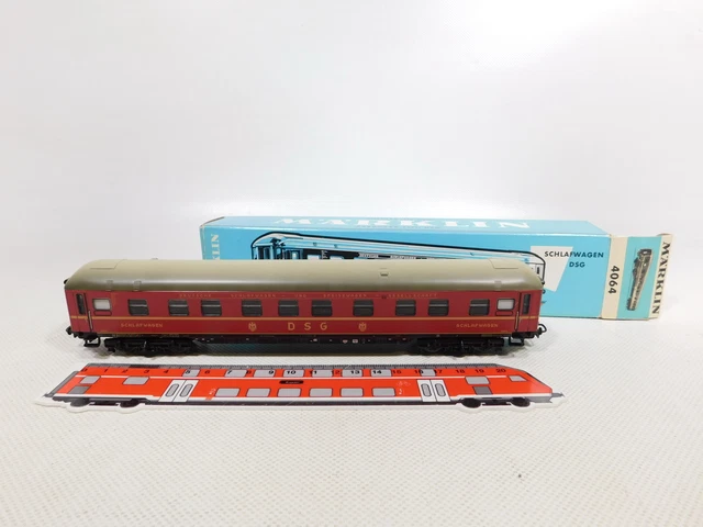 DS894-0,5# MÄRKLIN H0 AC 4064 Tin Sleeping Car WLAB4üm 33271 DSG Very ...