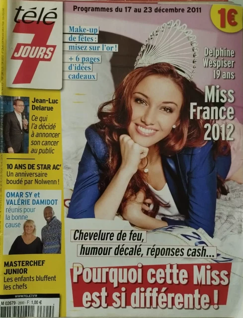 TÉLÉ 7 JOURS n° 2690 du 17 décembre 2011 - DELPHINE WESPISER, MISS FRANCE 2012 EUR 10,00 ...