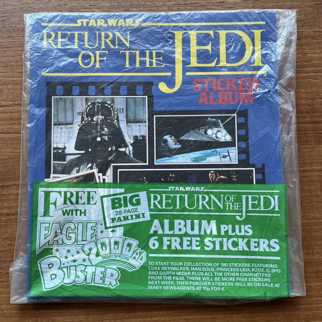 RARE RETRO STAR WARS Return Of The Jedi Vintage Panini Sticker Album ...