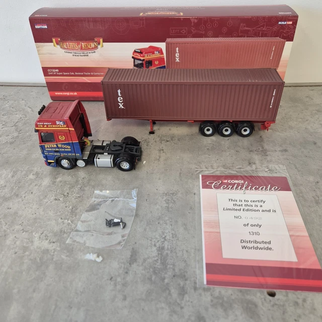RARE CORGI HAULIERS Of Renown CC13240 DAF XF Super Space Cab Peter Wood ...