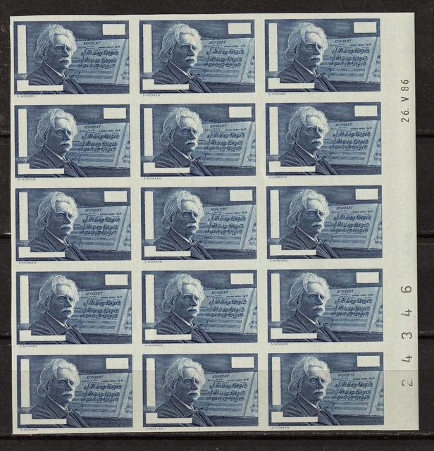 SAMPLE PRINT TEST Stamp Specimen Pureba Edvard Grieg Sheet with Date £ ...