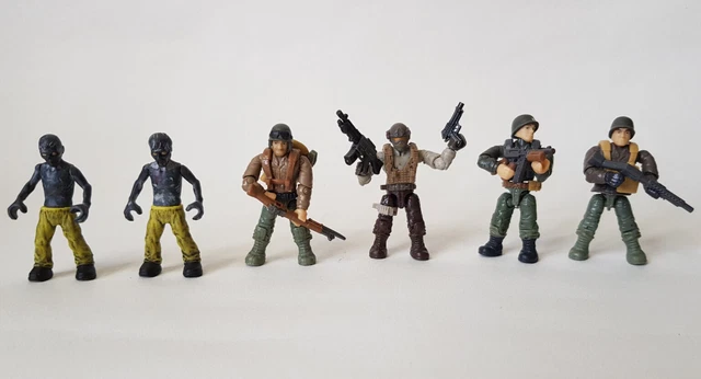 MEGA BLOKS CALL Of Duty & Zombie Construx 6 Figures Bundle & Weapons ...