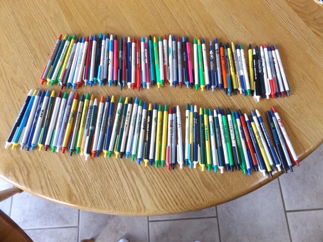LOT OF 100 Vintage Collectors Ball Point Ink Advertising Pens, LOT # 4 ...