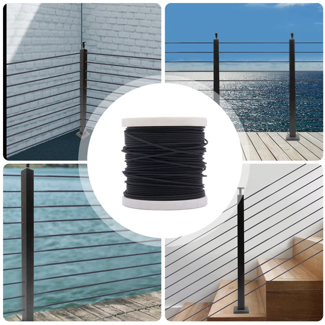 WIRE ROPE STAINLESS Steel Cable Railing Aircraft Stair Deck Fencing ...