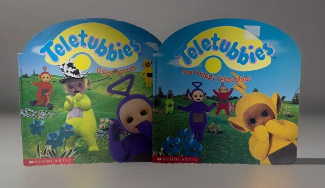 TELETUBBIES BOOK SET Scholastic Dipsey Dances Four Happy Telletubbies ...