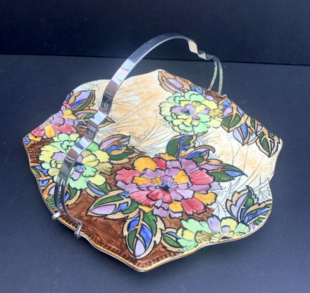 ANTIQUE ROYAL WINTON Hand Painted Cake Plate Carnation Flower Design £ ...