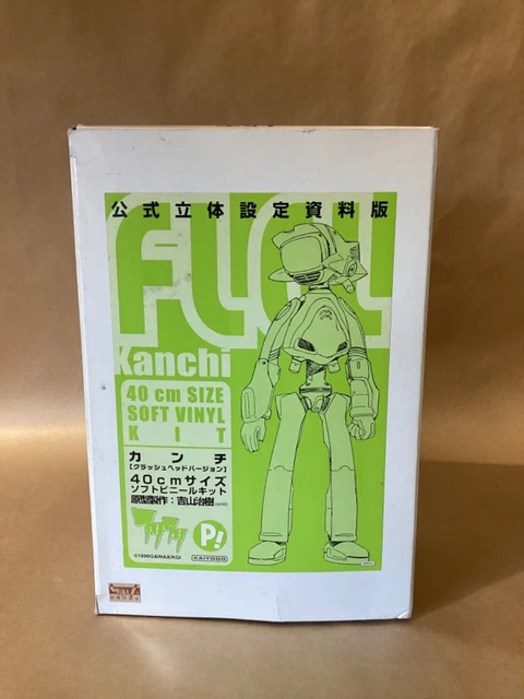 FLCL CANTI FIGURE Vinyl Model Kit Kaiyodo Kanchi Gainax Blue Green Toy ...