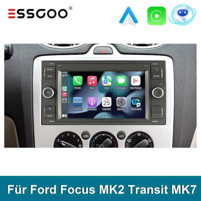 AUTORADIO ANDROID BT Carplay GPS RDS NAVI SWC USB per Ford Focus Fiesta ...