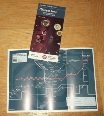 LONDON UNDERGROUND NIGHT Tube map - December 2016 edition £0.99 ...