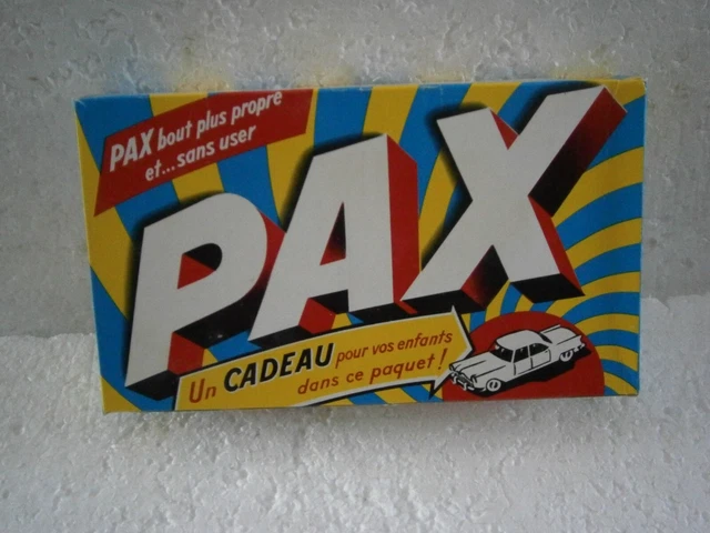 ANCIENNE BOITE DE LESSIVE PAX (avec son jouet dedans) JAMAIS OUVERTE ...