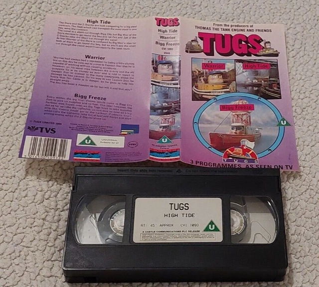 TUGS - VHS Video - Warrior + High Tide + Bigg Freeze - Childrens / Rare ...