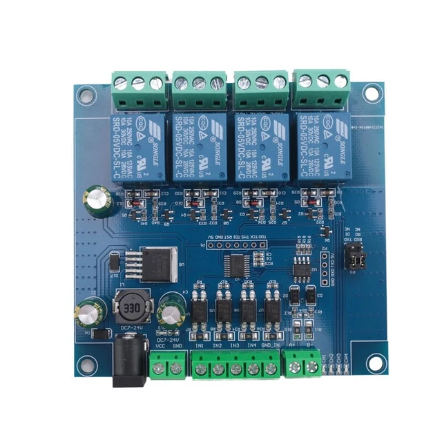 MODULE DE RELAIS Modbus Rtu 4 Canaux Entrée 485 Ttl Uart Communication 4 Ca7259 EUR 12,05 ...