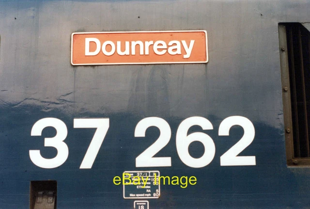 PHOTO RAILWAY 6X4 Class 37 37262 Dounreay Nameplate c1984 £2.00 ...