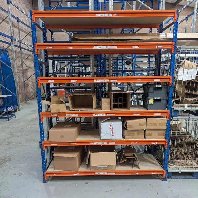 HEAVY DUTY INDUSTRIAL Long Span Warehouse Racking Shelving 2.5m High £ ...