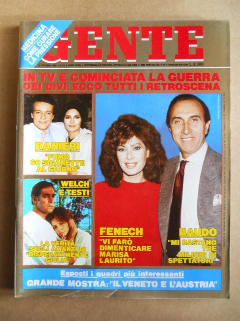 GENTE N°41 1989 Edwige Fenech Anna Oxa Massimo Ranieri Raquel Welch ...