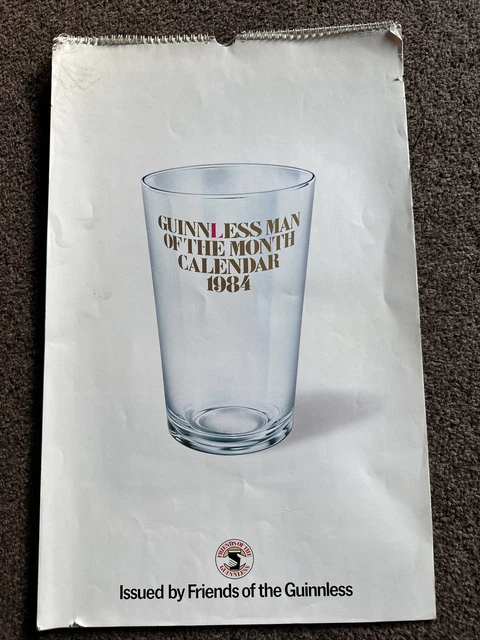 ORIGINAL VINTAGE SAUCY 1984 'Guinness Calendar Guinless Man of the ...