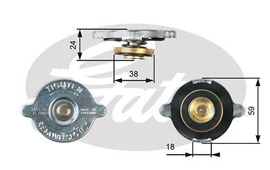 GENUINE GATES RADIATOR Cap for MG MGB GT 18GB 1.8 Litre (06/1975-01/ ...