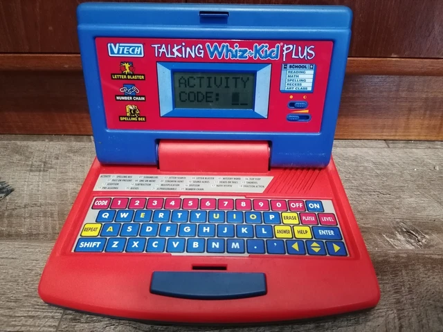 VINTAGE 90'S VTECH Talking Whiz Kid Plus Learning Computer Laptop ...