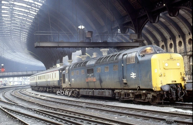 ORIGINAL 35MM COLOUR slide Deltic loco Class 55 no.55021 York +rights ...