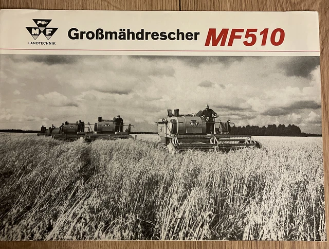 PROSPECTUS CATALOGUE BROCHURE massey ferguson moissonneuse batteuses mf 510 EUR 5,40 - PicClick IT