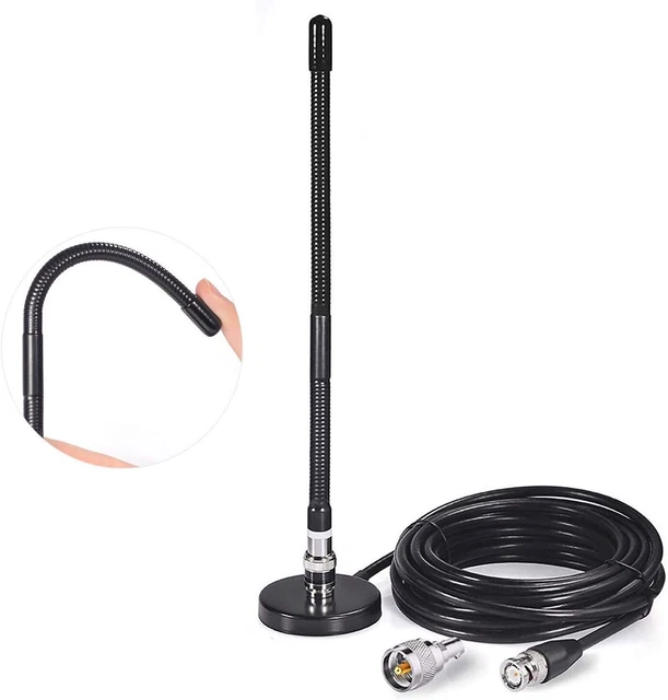 CB-ANTENNE 27 MHZ Softpeitsche mit Magnetfuß RG58 BNC-Verlängerungskabel PL-259 EUR 11,31 ...