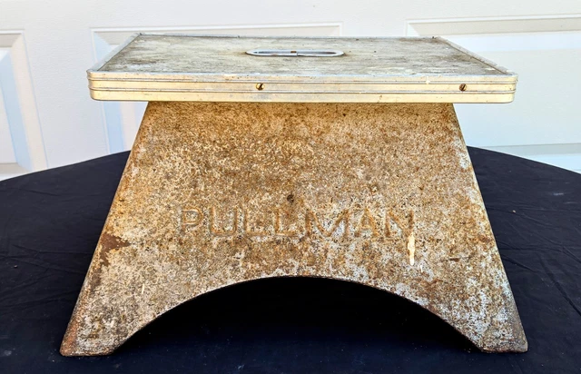 VINTAGE PULLMAN RAILROAD Train Conductor Passenger Step Stool Stepstool ...