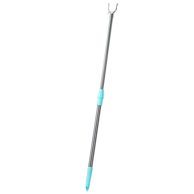 TELESCOPIC CLOTHESLINE POLE Hook Retractable Prop Reacher Pole £7.78 ...