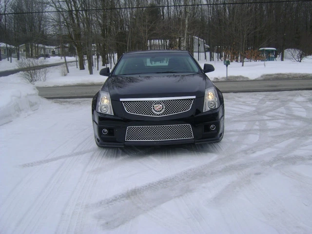 CADILLAC CTS V-STYLE Front Bumper 08-13 Body Kit No FOGS BLACK MESH ...