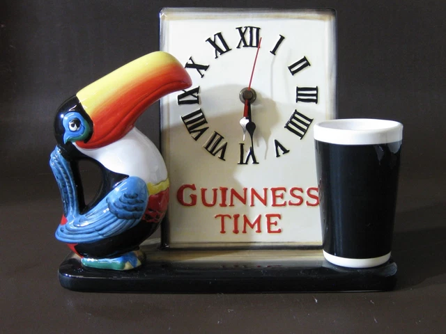 VINTAGE GUINNESS TIME TOUCAN & PINT CERAMIC CLOCK G0051 by ENSOCO £68. ...