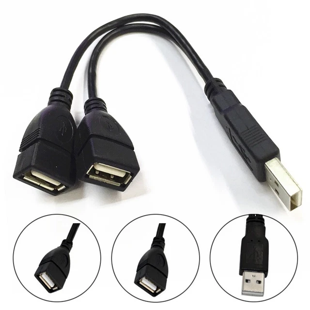 CÂBLE ADAPTATEUR USB pratique mâle vers 2 USB2 0 femelle connectivité transpa EUR 8,32 - PicClick FR